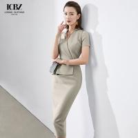 China Customizable Slim Fit Women Suit Set Polyester Cotton Office Dress Sizes S-10XL for sale