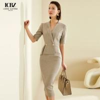 China Customizable Slim Fit Women Suit Set Polyester Cotton Office Dress Sizes S-10XL for sale