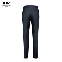 China Custom Logo 50% Wool Men's Formal Trousers Blue Long Pants S-10XL for sale