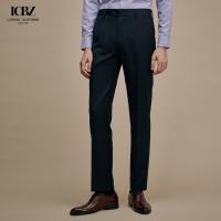 China Custom Logo 50% Wool Men's Formal Trousers Blue Long Pants S-10XL for sale
