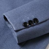 China Wool Jacket Coat Australasian Wool Single Breasted Long-Sleeve Plush Peacoat for Men for sale