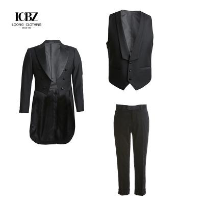 China V-Neck Men's Suit Tuxedo for Groom Host Master of Ceremonies Stage Performance 2024 for sale
