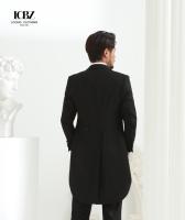 China V-Neck Men's Suit Tuxedo for Groom Host Master of Ceremonies Stage Performance 2024 for sale