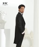 China V-Neck Men's Suit Tuxedo for Groom Host Master of Ceremonies Stage Performance 2024 for sale