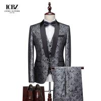 China Boys Formal Three Piece Suit Jacket Woolen Blend Fabric V-Neck Sizes S to 10XL Custom for sale