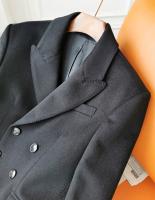 China Men's Double-Breasted Mid-Length Coat 90% Wool 10% Cashmere Custom Logo Available for sale