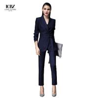 China Classic Women Business Suit Set No Hood Button Decoration Sizes S to XXXL for sale