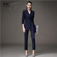 China Classic Women Business Suit Set No Hood Button Decoration Sizes S to XXXL for sale