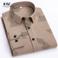 China Men's Non-Iron Bamboo Fiber Long Sleeve Casual Shirt Custom Logo Sizes XXL-10XL for sale
