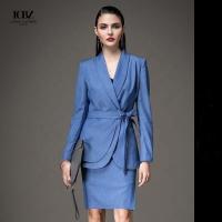 China Classic Women Business Suit Set No Hood Button Decoration Sizes S to XXXL for sale