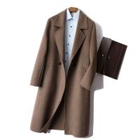 China Men's Double-Sided Cashmere Coat Mid-Length Trench Jacket Casual Outwear 50pcs MOQ for sale