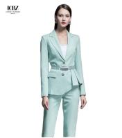 China Women's Slim Formal Office Skirt Suit V-Neck Full Sleeves S-3XL for sale
