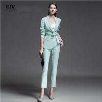 China Women's Slim Formal Office Skirt Suit V-Neck Full Sleeves S-3XL for sale