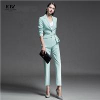 China Women's Slim Formal Office Skirt Suit V-Neck Full Sleeves S-3XL for sale