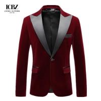 China Men's Slim Fit Formal Suit Set in Yellow Wool Polyester Blend Sizes S to 10XL for sale
