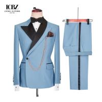 China Business Suits for Men Custom Designer Brown Wool / Polyester Suits at Prices for sale