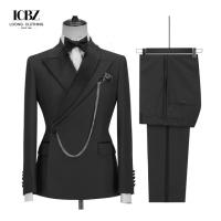China Business Suits for Men Custom Designer Brown Wool / Polyester Suits at Prices for sale
