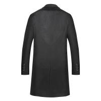 China Men's Woolen Winter Coat Solid Color Single Breasted Long Trench Coat 50cm Size Custom for sale