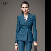 China Women's Fitted Business Suit Dress Set Hand Embroidery Size S-3XL 84-104cm Chest for sale