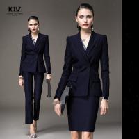 China Women's Fitted Business Suit Dress Set Hand Embroidery Size S-3XL 84-104cm Chest for sale