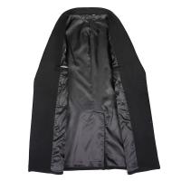 China Men's Double-Breasted Woolen Coat Business Casual Canvas Fabric 50cm Length for sale