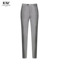 China Men's Slim Fit Flat Front Cotton Pants Business Attire Sizes S to 10XL for sale