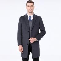 China Standard Thickness Winter Men's Woolen Coat with Suit Collar and Mid-Length Back Split for sale