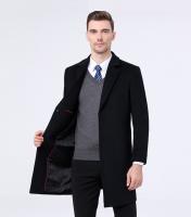 China Standard Thickness Winter Men's Woolen Coat with Suit Collar and Mid-Length Back Split for sale