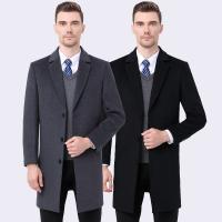 China Standard Thickness Winter Men's Woolen Coat with Suit Collar and Mid-Length Back Split for sale