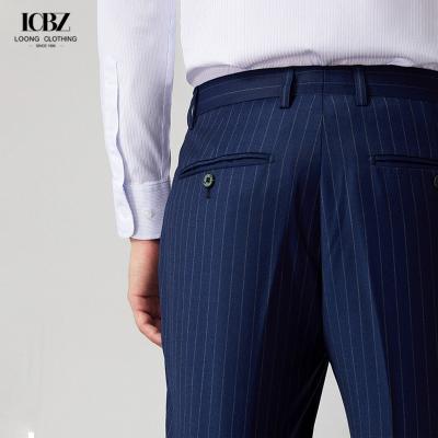 China Men's Stretch Straight Business Trousers Wool Silk Blend Pants Sizes S to 10XL Custom for sale