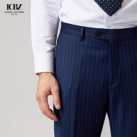 China Men's Stretch Straight Business Trousers Wool Silk Blend Pants Sizes S to 10XL Custom for sale