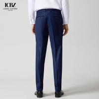 China Men's Stretch Straight Business Trousers Wool Silk Blend Pants Sizes S to 10XL Custom for sale
