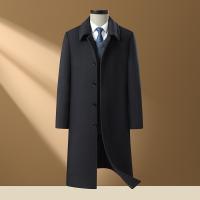 China Men's Hooded Trench Coat Cashmere Lining Fleece Sleeves Winter Polyester Cotton 50 MOQ for sale