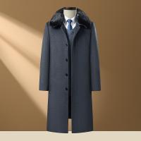 China Men's Hooded Trench Coat Cashmere Lining Fleece Sleeves Winter Polyester Cotton 50 MOQ for sale