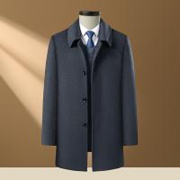 China Men's Hooded Trench Coat Cashmere Lining Fleece Sleeves Winter Polyester Cotton 50 MOQ for sale