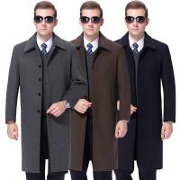 China Men's Business Casual Woolen Suit Coat with Velvet Lining Large Size 50 for sale