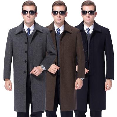 China Men's Business Casual Woolen Suit Coat with Velvet Lining Large Size 50 for sale