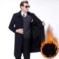 China Men's Business Casual Woolen Suit Coat with Velvet Lining Large Size 50 for sale