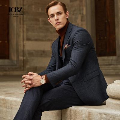 China Men Slim Fit 3 Piece Blazer Vest Pants Set Wedding Business Formal Suit 2XL for sale