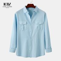 China Men's Linen Cotton Stand Collar Short Sleeve T-Shirt Solid Color Custom Size 3XL-10XL for sale