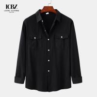 China Men's Linen Cotton Stand Collar Short Sleeve T-Shirt Solid Color Custom Size 3XL-10XL for sale