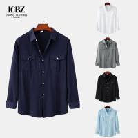 China Men's Linen Cotton Stand Collar Short Sleeve T-Shirt Solid Color Custom Size 3XL-10XL for sale