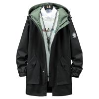 China Autumn Parkas Windbreaker Men's Fat Long Coat Jacket with Dyed Processing Type for sale