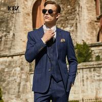 China Windproof Men's Business Suit 2 Piece Blazer Coat Pants Formal Wedding Wear Slim Fit Custom Size for sale