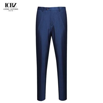China Flat Front 50% Wool Casual Slim Chino Pants for Men Business Trousers Sizes 30-44 for sale