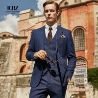 China Windproof Men's Business Suit 2 Piece Blazer Coat Pants Formal Wedding Wear Slim Fit Custom Size for sale