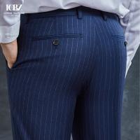 China Flat Front 50% Wool Casual Slim Chino Pants for Men Business Trousers Sizes 30-44 for sale