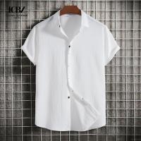 China Custom Men's Ethnic Printed Hawaiian Shirt Viscose Polyester Spandex Stand Collar Size up to 10XL for sale