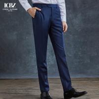 China Flat Front 50% Wool Casual Slim Chino Pants for Men Business Trousers Sizes 30-44 for sale