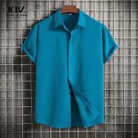 China Custom Men's Ethnic Printed Hawaiian Shirt Viscose Polyester Spandex Stand Collar Size up to 10XL for sale